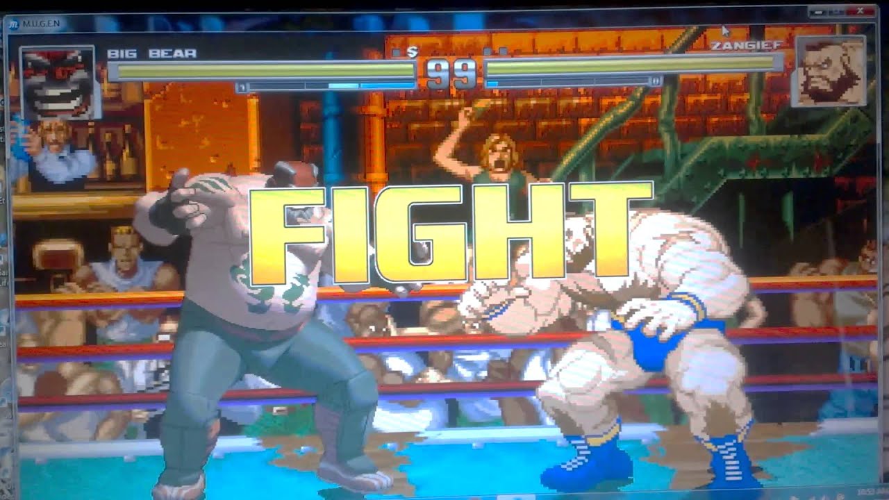 Zangief vs big bear Mugen wrestling match - YouTube
