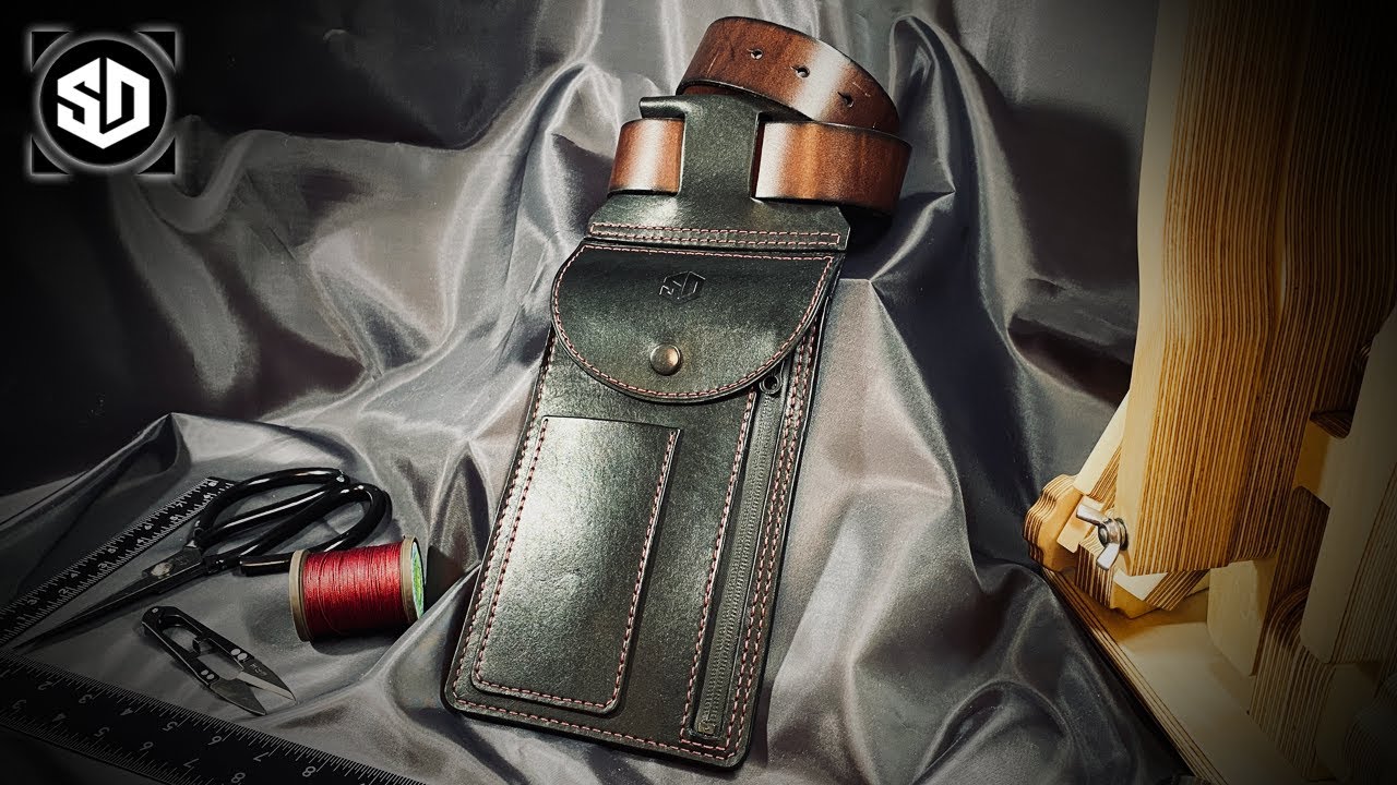 [SD Leather] Сумка на пояс V1. Ручная работа. [Free Pattern] - Belt bag ...