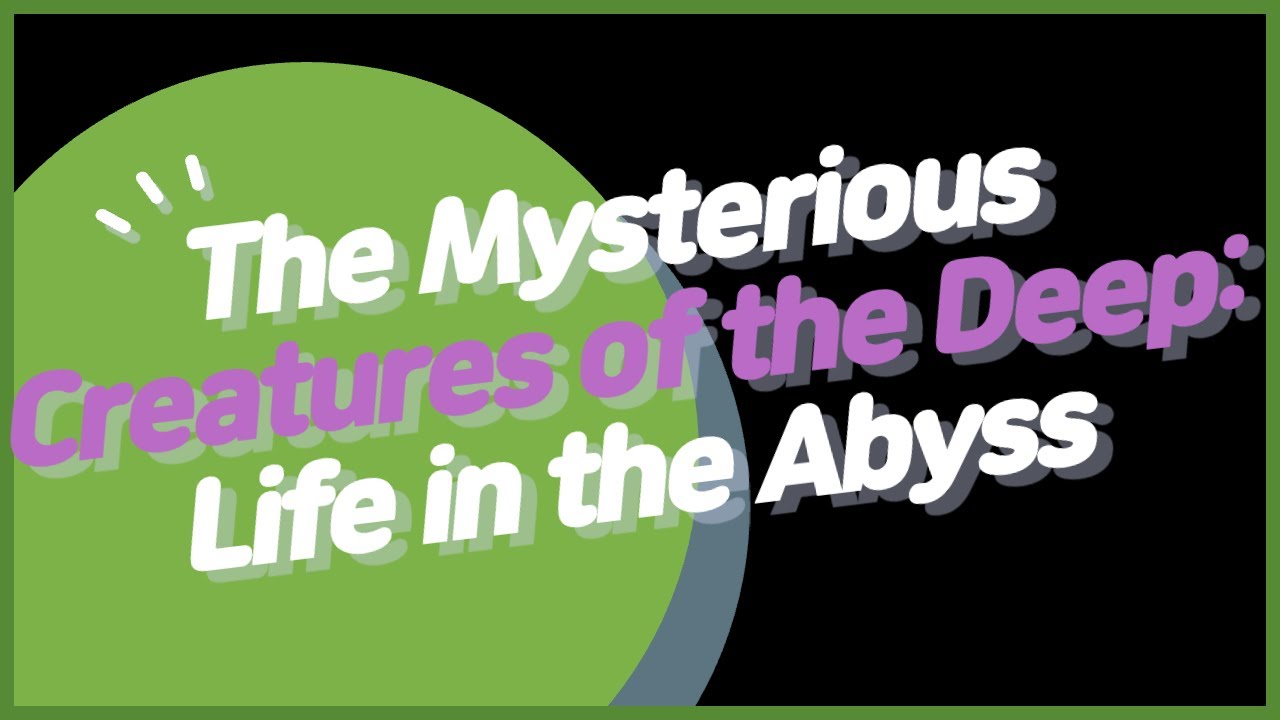 The Mysterious Creatures of the Deep: Life in the Abyss - YouTube