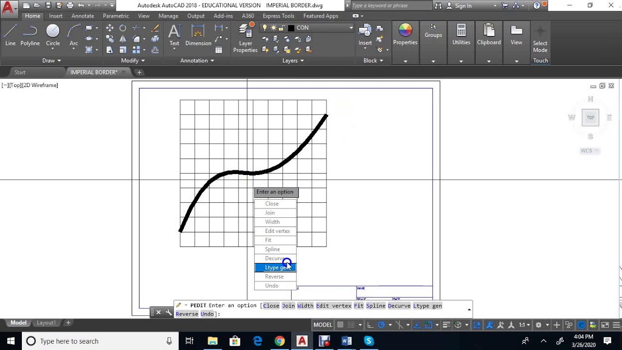 12-4 EDITING A POLYLINE IN AUTOCAD - YouTube