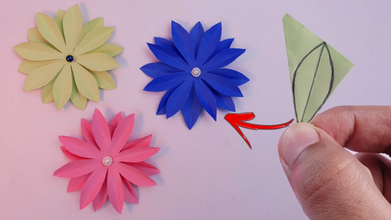 How To Make Paper Flower Basic | Paper Flower Easy Origami Flower # ...