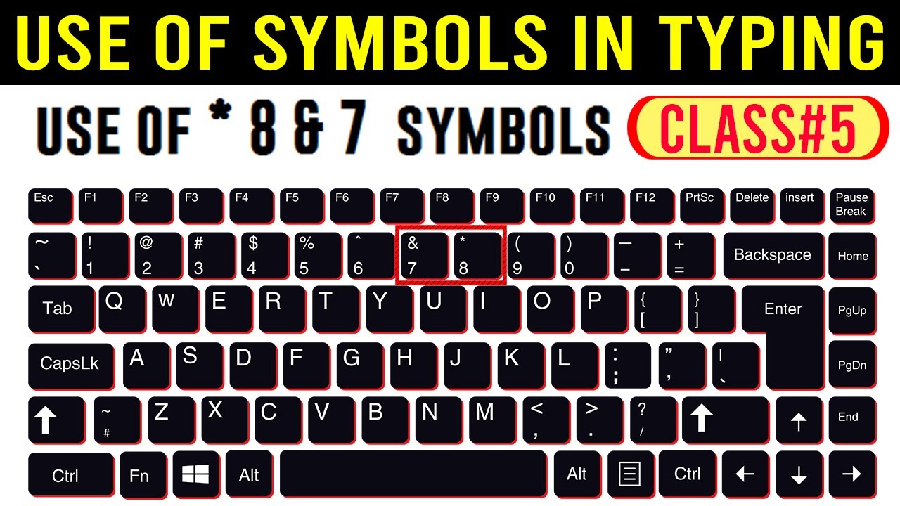 Use of Symbols Keys In Typing | Class 5 | Free Typing Course ...