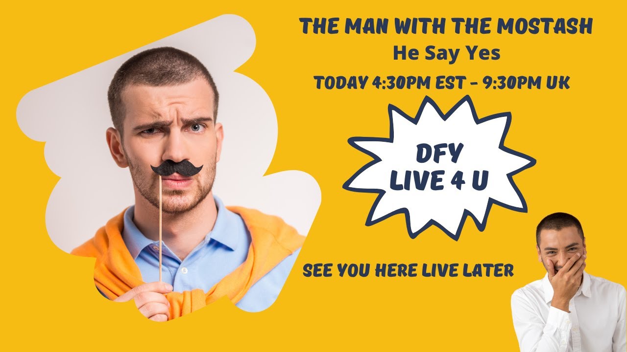 The Man With The Mostash, He Say Yes. Live 4 U - YouTube