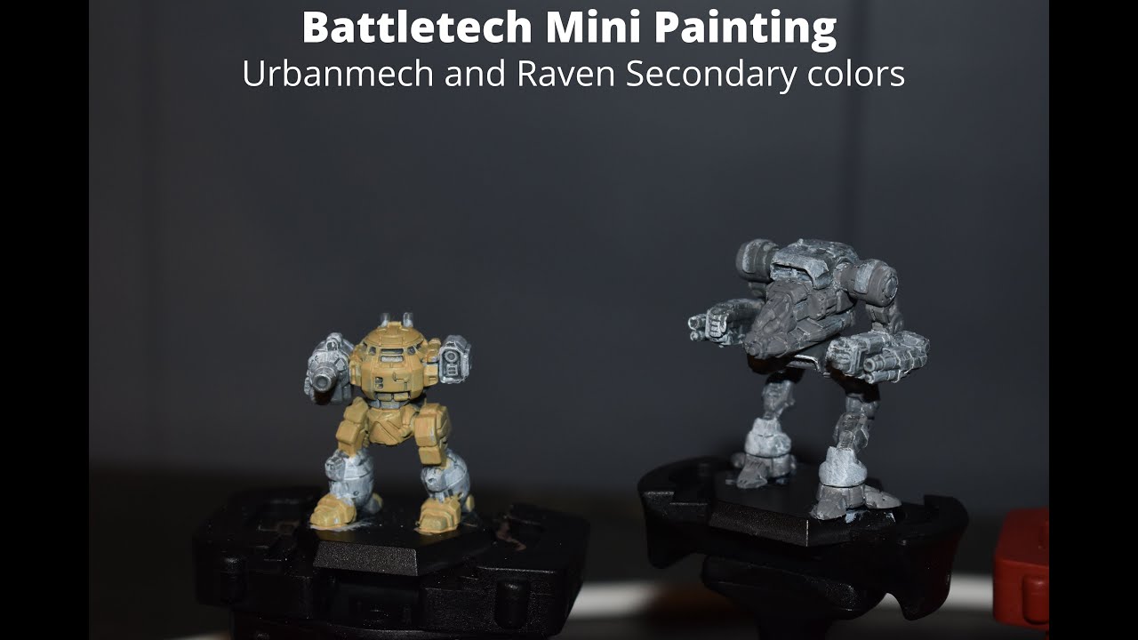 Battletech Mini Painting: Urbanmech and Raven secondary color - YouTube
