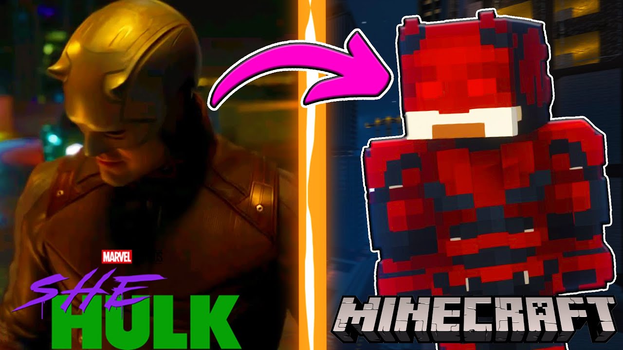 Daredevil She Hulk in MINECRAFT! Fisk Superhero mod Update! - YouTube