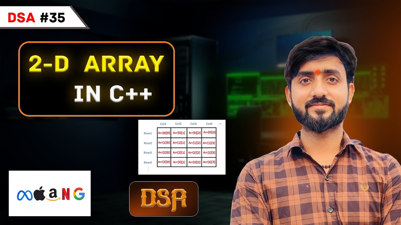 Lecture 35 Introduction To 2d Arrays In C Dsa Youtube 1054