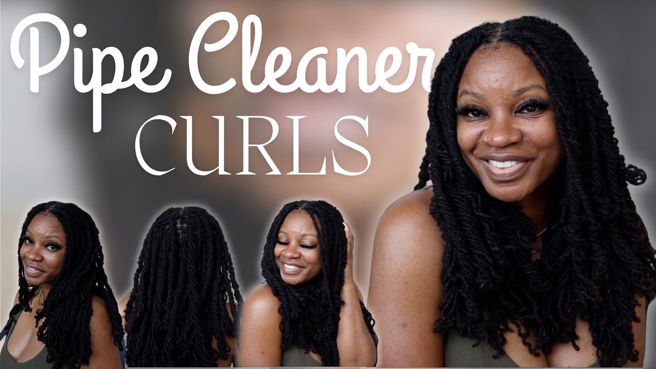 Jaw-Dropping Pipe Cleaner Curls on Waist-Length Locs - YouTube