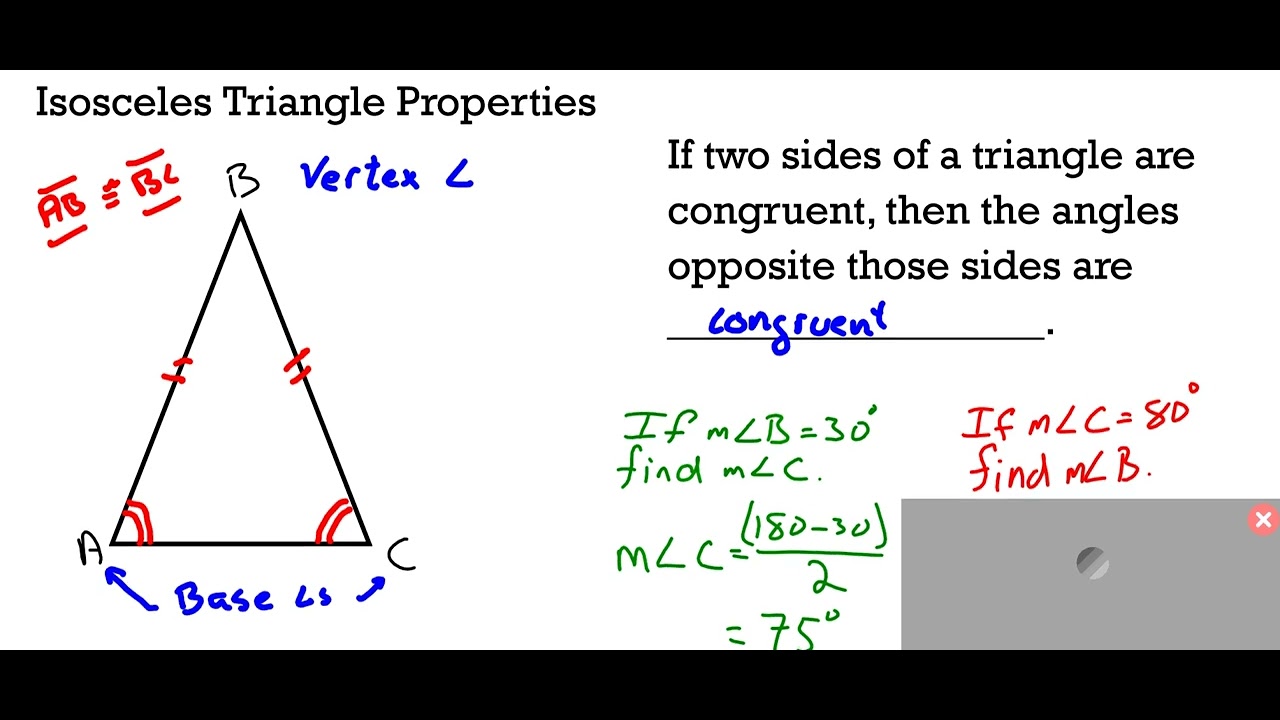 Isosceles Triangle Properties Lecture - YouTube