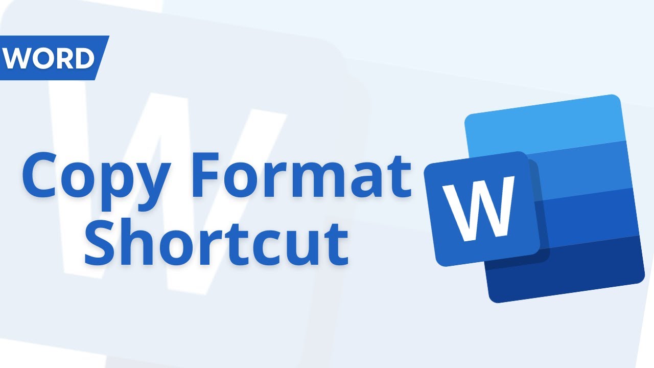 Word | Copy Format Shortcuts - YouTube