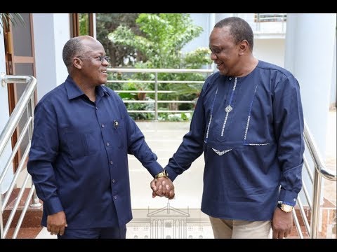 SEE MAGUFULI SURPRISING UHURU KENYATTA WITH A SPECIAL GIFT