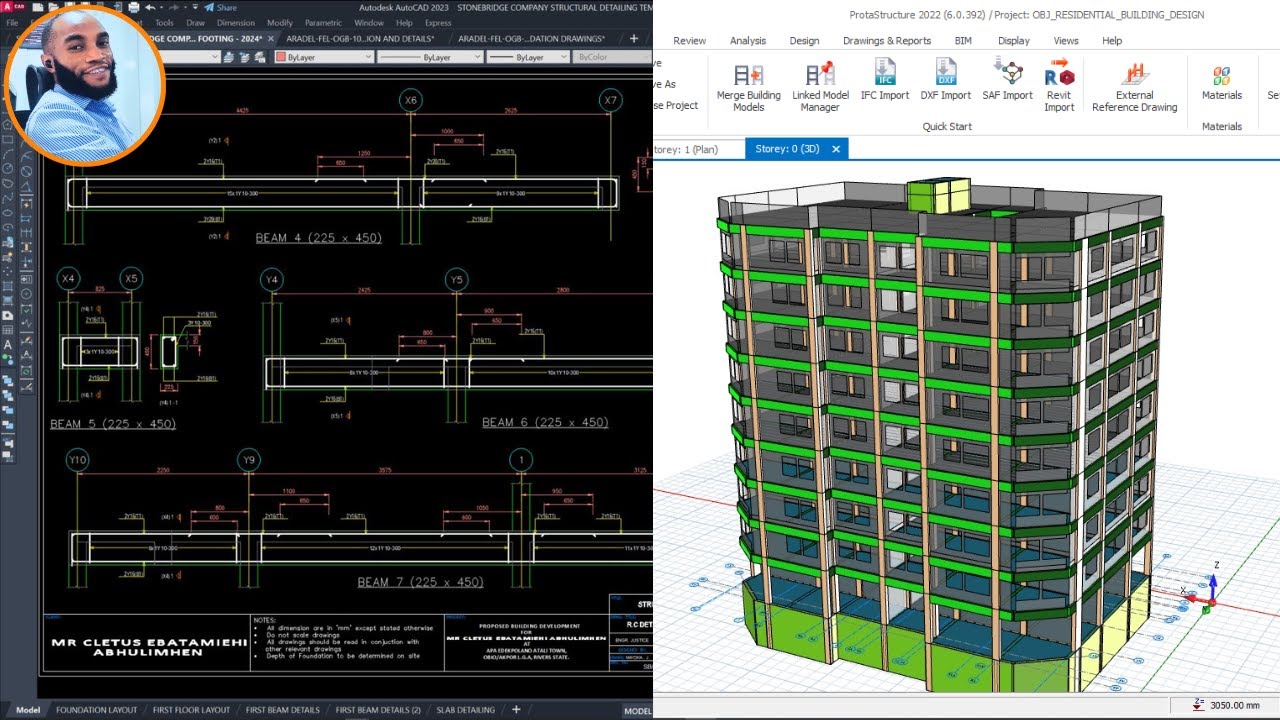 Structural Detailing After PROTASTRUCTURE design in Civil Engineering - YouTube