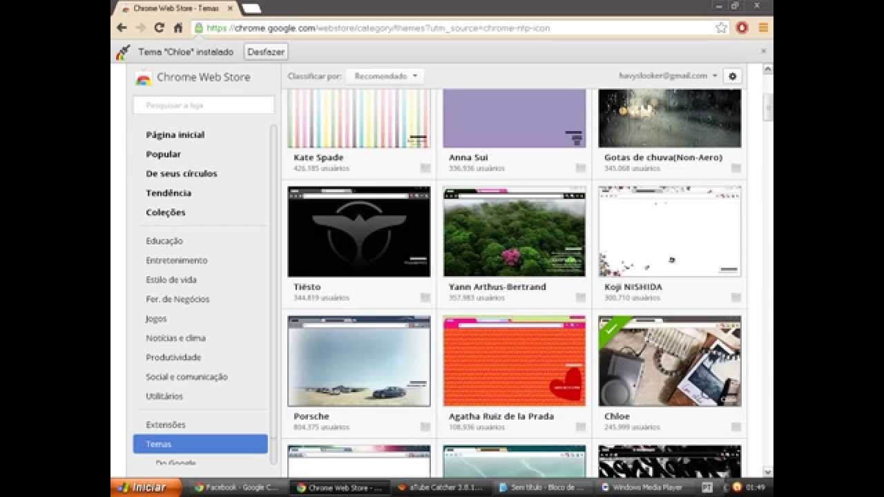 Como mudar o tema do google - YouTube