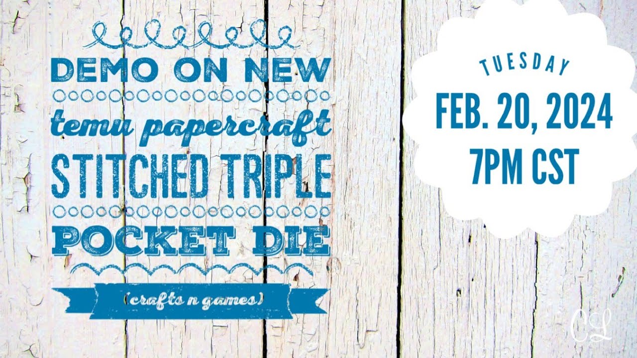 Demo on New Temu Papercraft Stitched Triple Pocket Die (Crafts N Games ...
