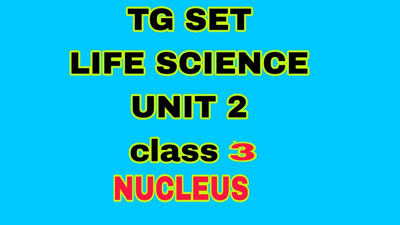 TG SET LIFE SCIENCE UNIT 2//class 3// NUCLEUS - YouTube