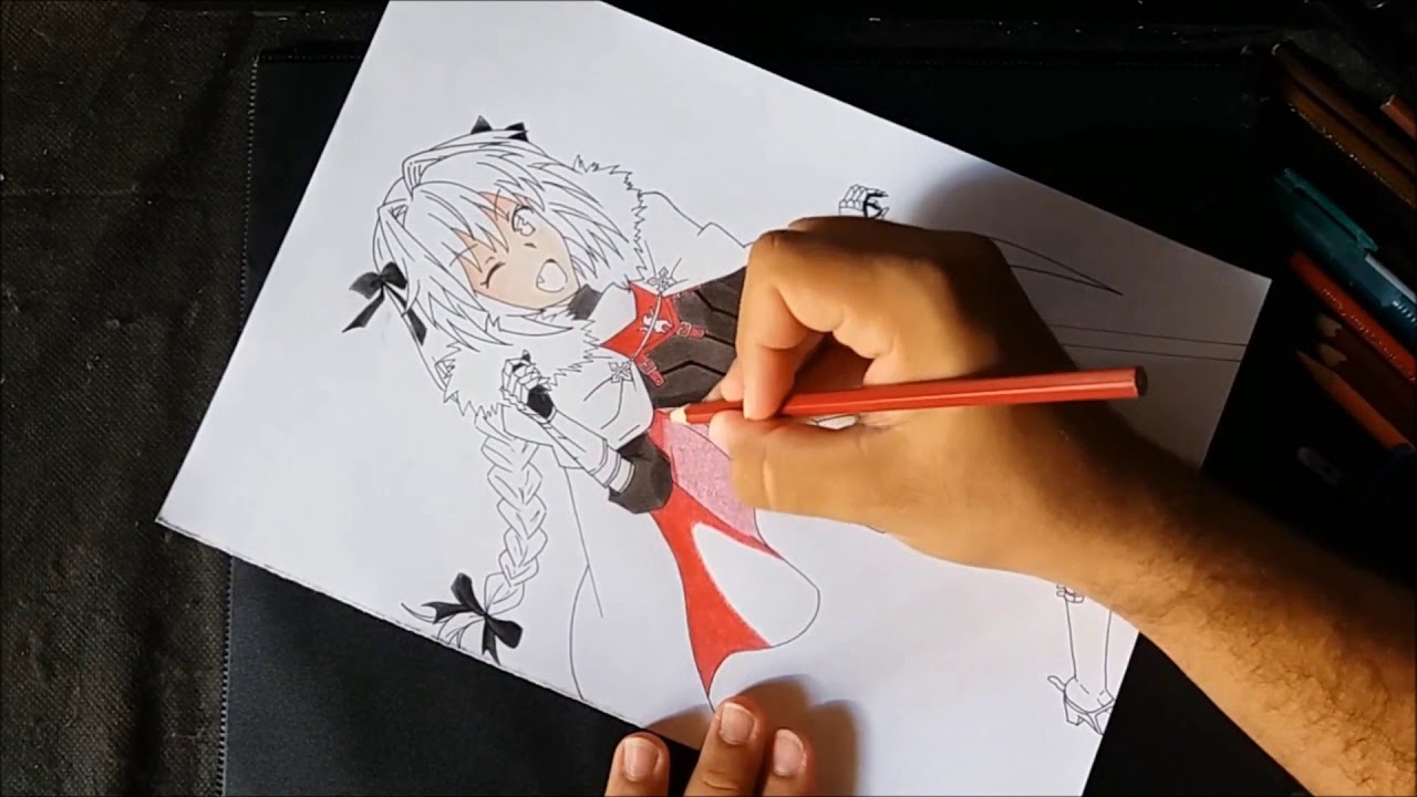 Speed Drawing - Rider of black/Astolfo (Fate Apocrypha) #COLLAB - YouTube