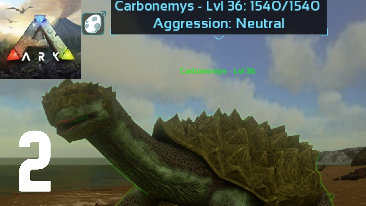 YAY A CARBONEMYS! ark survival evoled #2 (mobile) - YouTube