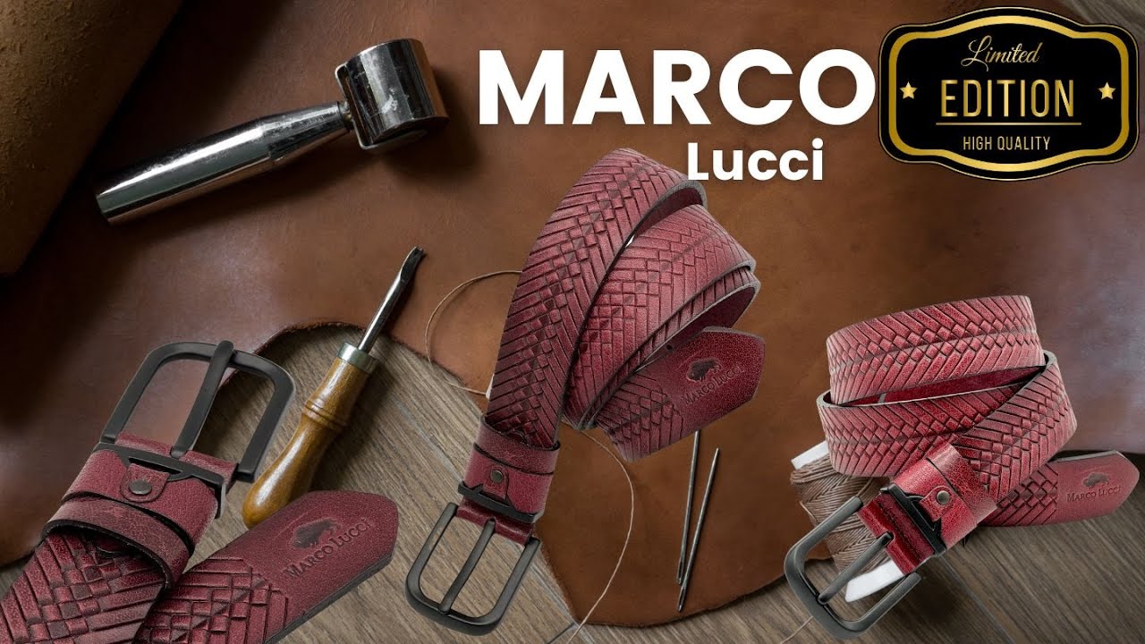 Curea piele barbati: Marco Lucci Bordeaux 110cm - 135 cm ️ EDITIE ...
