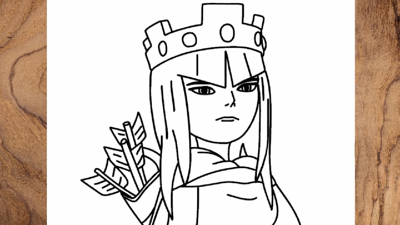How to draw archer queen Clash Royale step by step - YouTube