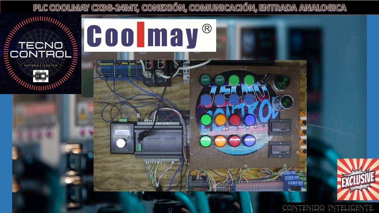 02-PLC COOLMAY CX3G-24MT, CONEXIÓN, COMUNICACIÓN, ENTRADA ANALOGICA ...