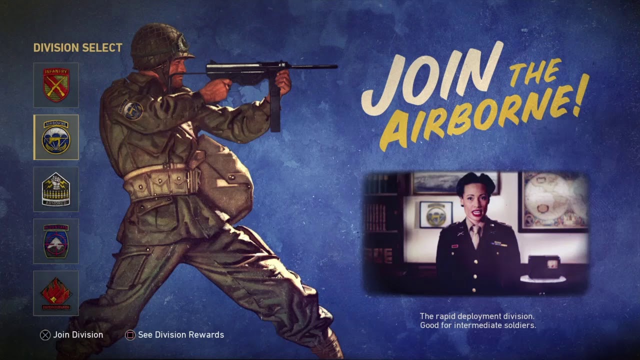 CoD WW2 Beta: Opening Cutscene and Division Intros - YouTube