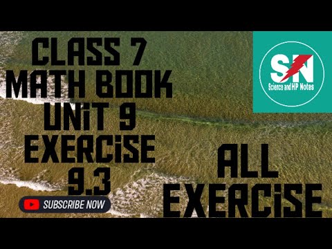 # class 7 math book unit 9# exercise 9.3# English medium # - YouTube