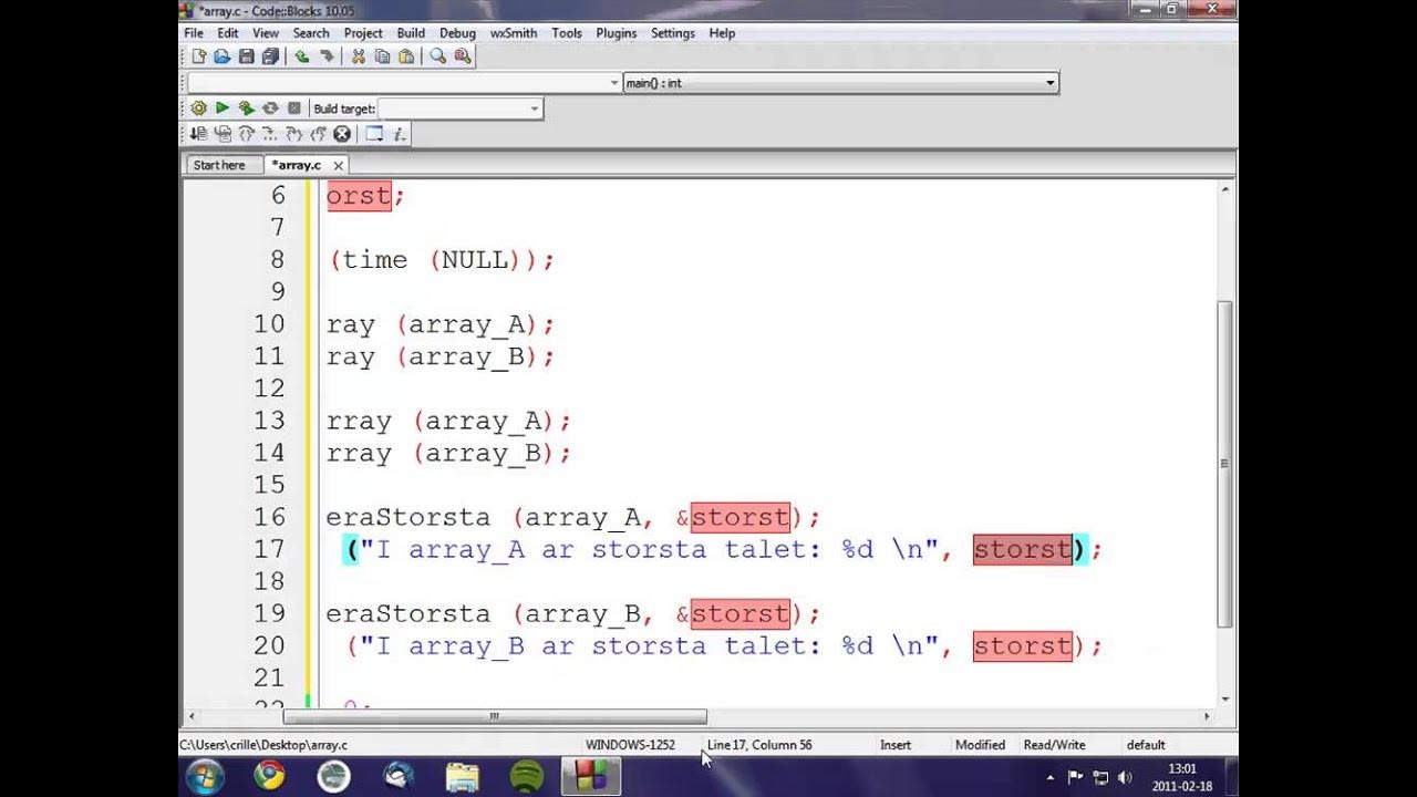 Strukturerad Programmering med C - 11 Arrayer med pekare - YouTube