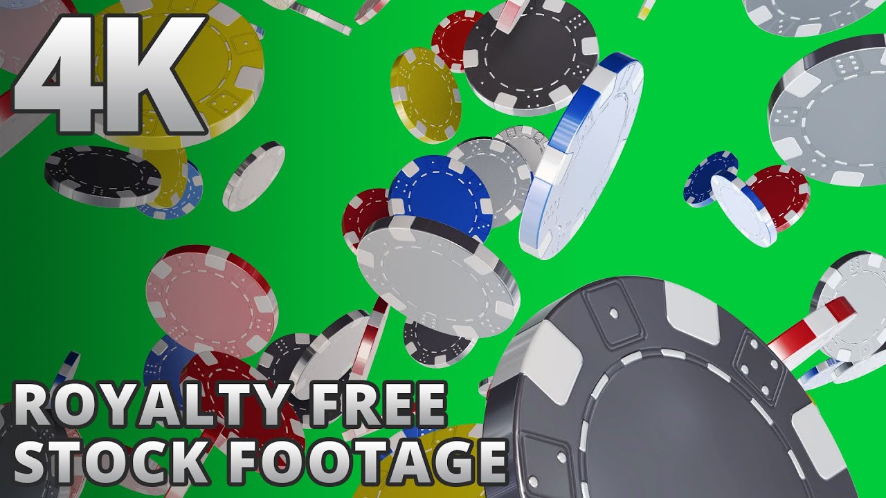 4K Poker Chips Green Screen Background Motion Wallpaper Royalty Free ...