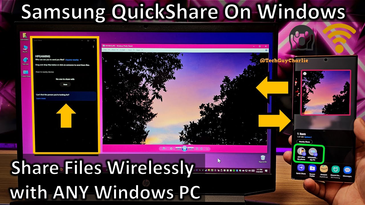 How To WIRELESSLY Share Files With Windows PC And Your Samsung ...