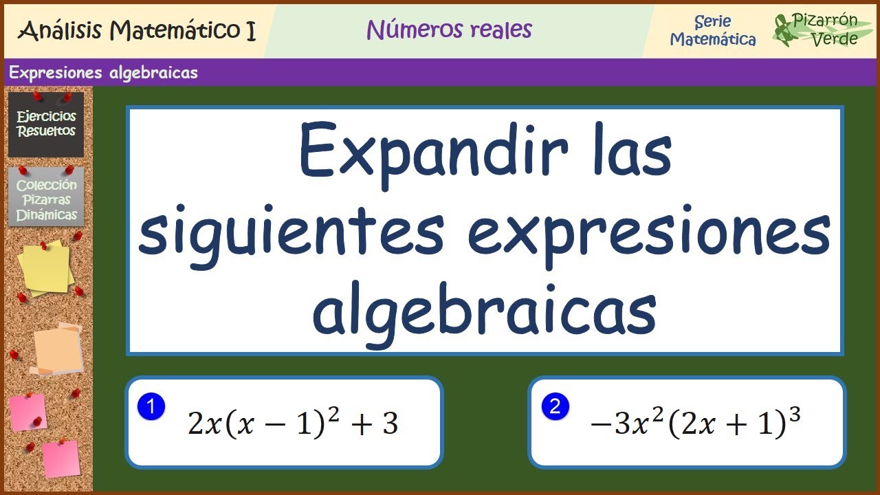 Expresiones algebraicas - Expansión - Ejercicios 1 y 2 - YouTube