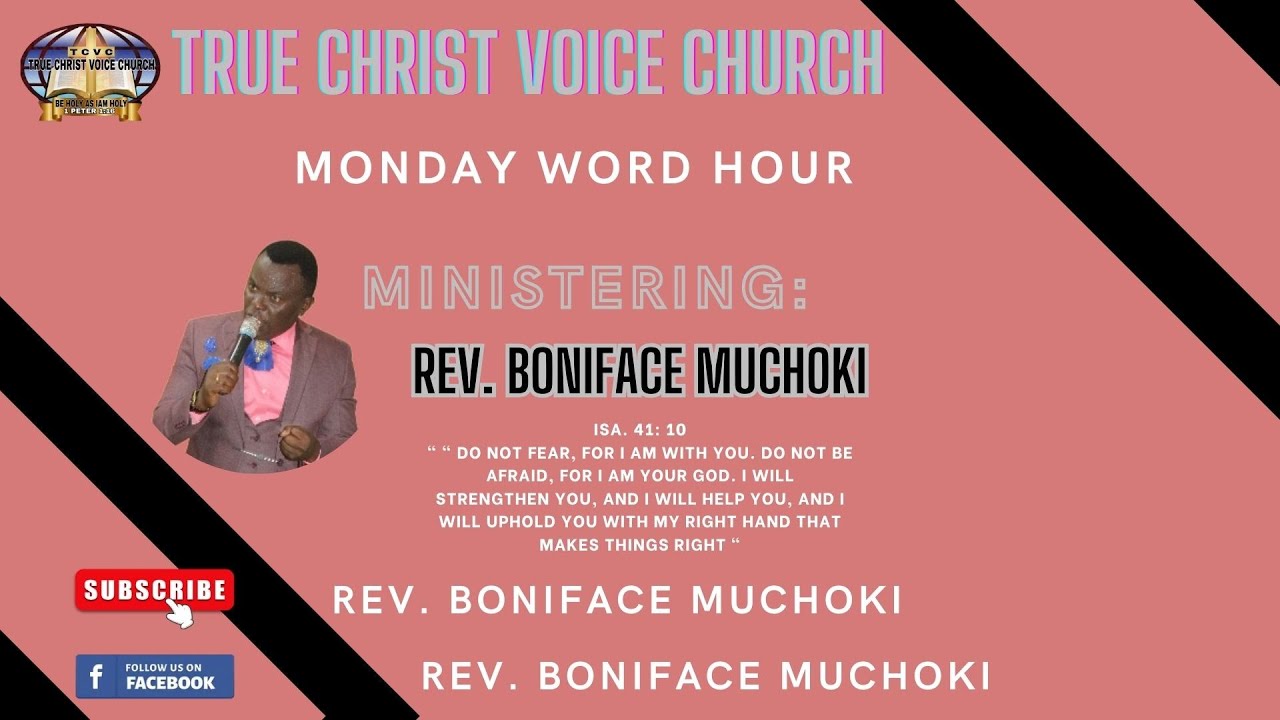 WEEKDAY MONDAY WORD HOUR WITH REV. BONIFACE MUCHOKI - YouTube