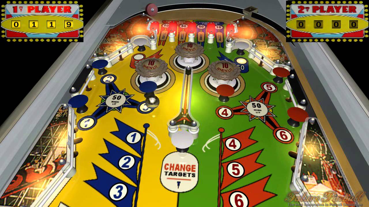 Future Pinball - Bally's 50/50 pinball table on Dell XPS 600 - YouTube