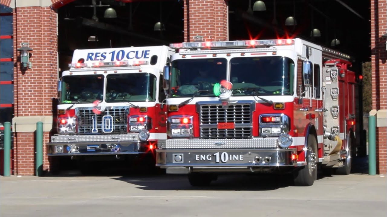 Charlotte Fire Department Engine & Rescue 10 Responding - YouTube