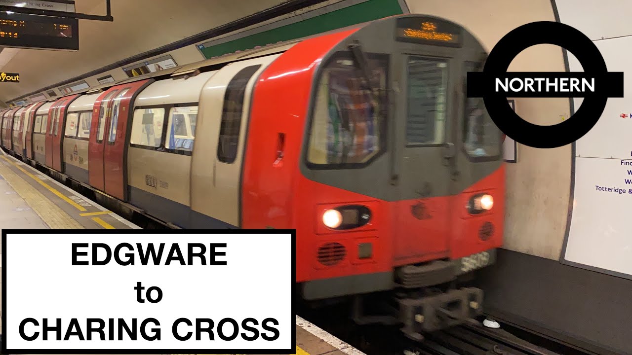 Northern Line Full Journey | Edgware to Charing Cross | 1995 Tube Stock ...