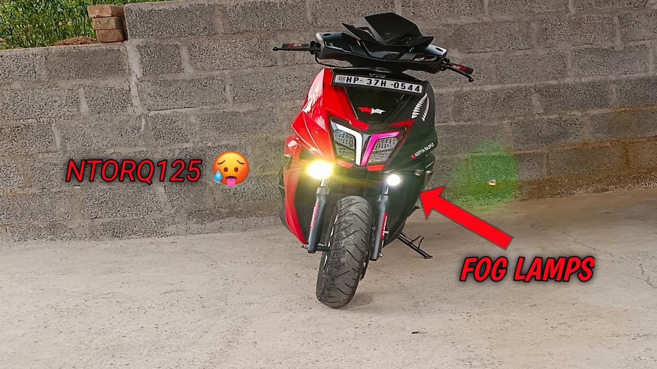 FOG LAMPS IN NTORQ125💥||#ntorq #trending #palampur - YouTube