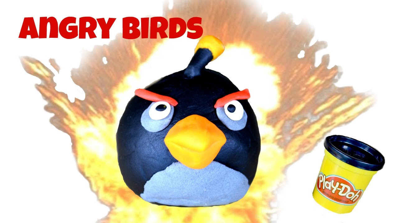 Angry Birds Play-Doh Bomb Bird Tutorial - YouTube