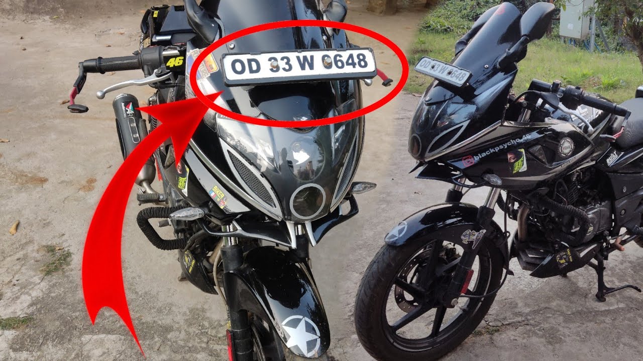 How to install number plate on visor in Pulsar 220f / Pulsar 220f modifications /The_Motoster ...