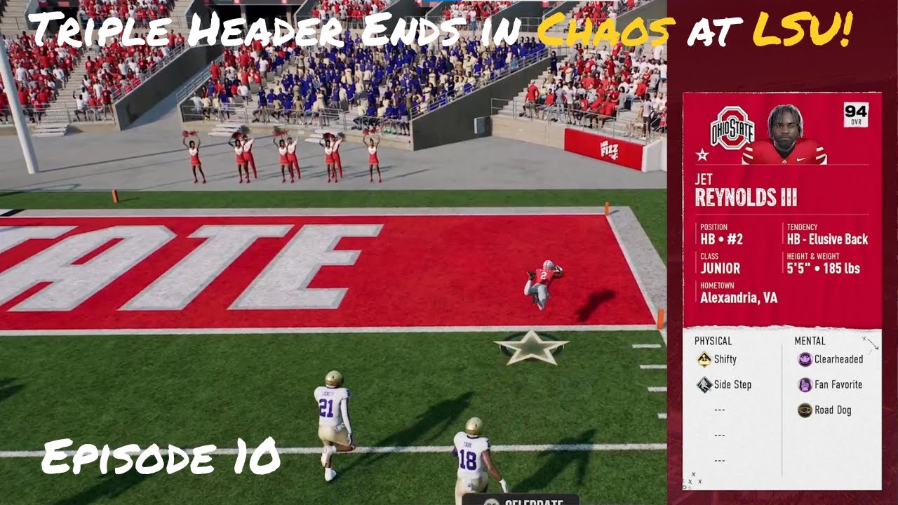 Triple Header Ends in Chaos at LSU! | Jet Reynolds III RTG HB | Ep. 10 - YouTube