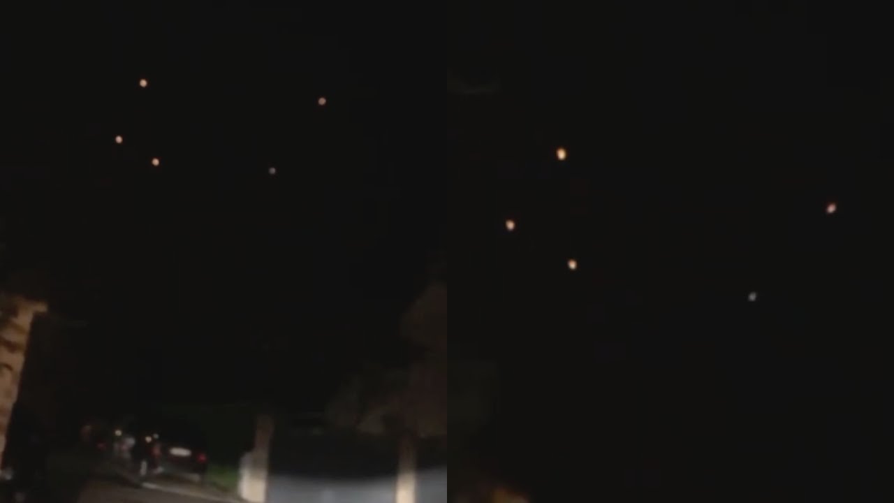 Multiple UFOs Filmed Forming Triangular Formation over Yvelines (France ...