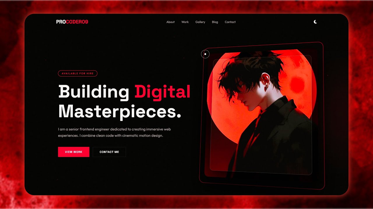 Create a Portfolio Website Using HTML and CSS only - Easy and Step by ...
