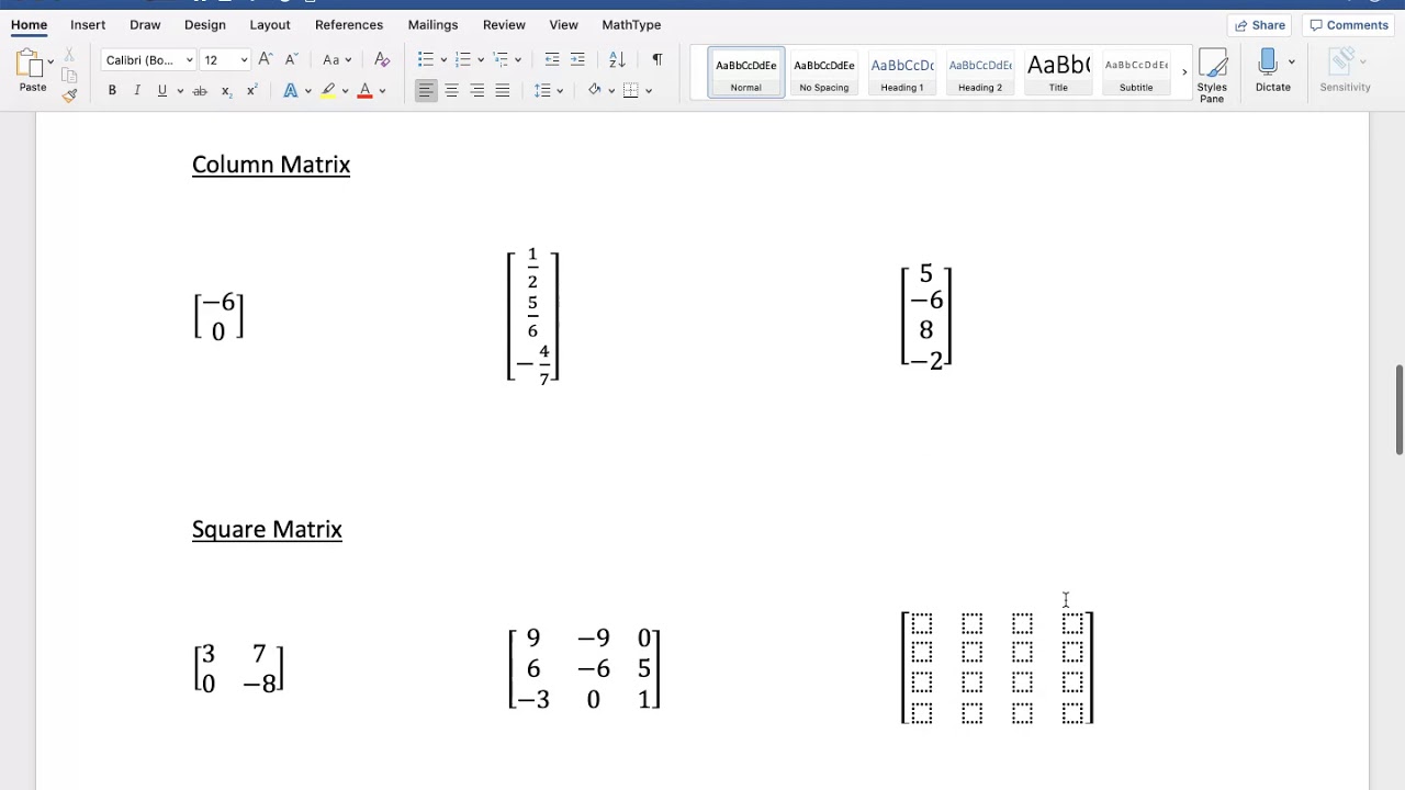 Matrix Vocabulary - YouTube