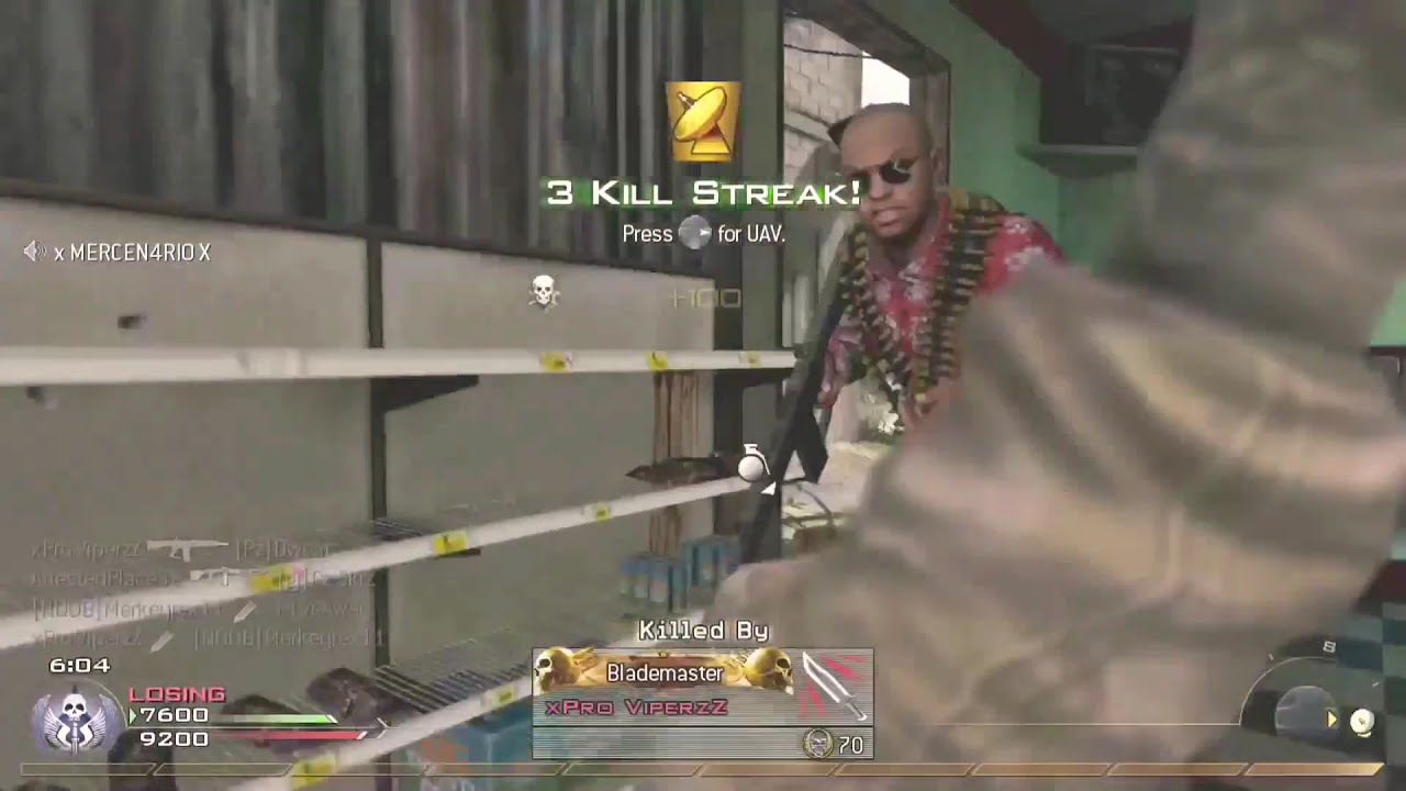MW2 STREAKS - UAV - A 3 IN A ROW STREAK INCLUDING A TACTICAL KNIFE KILL ...