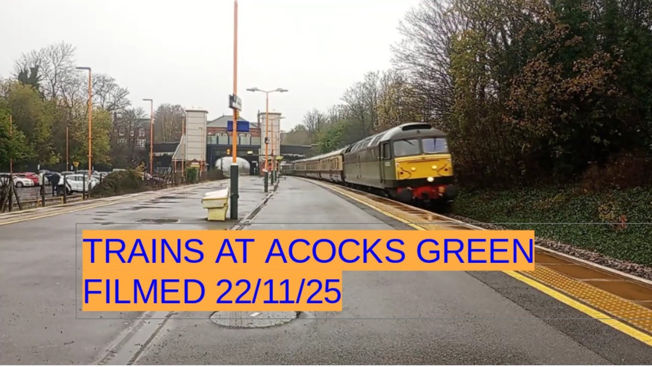 Trains at Acocks Green 22/11/25 - YouTube