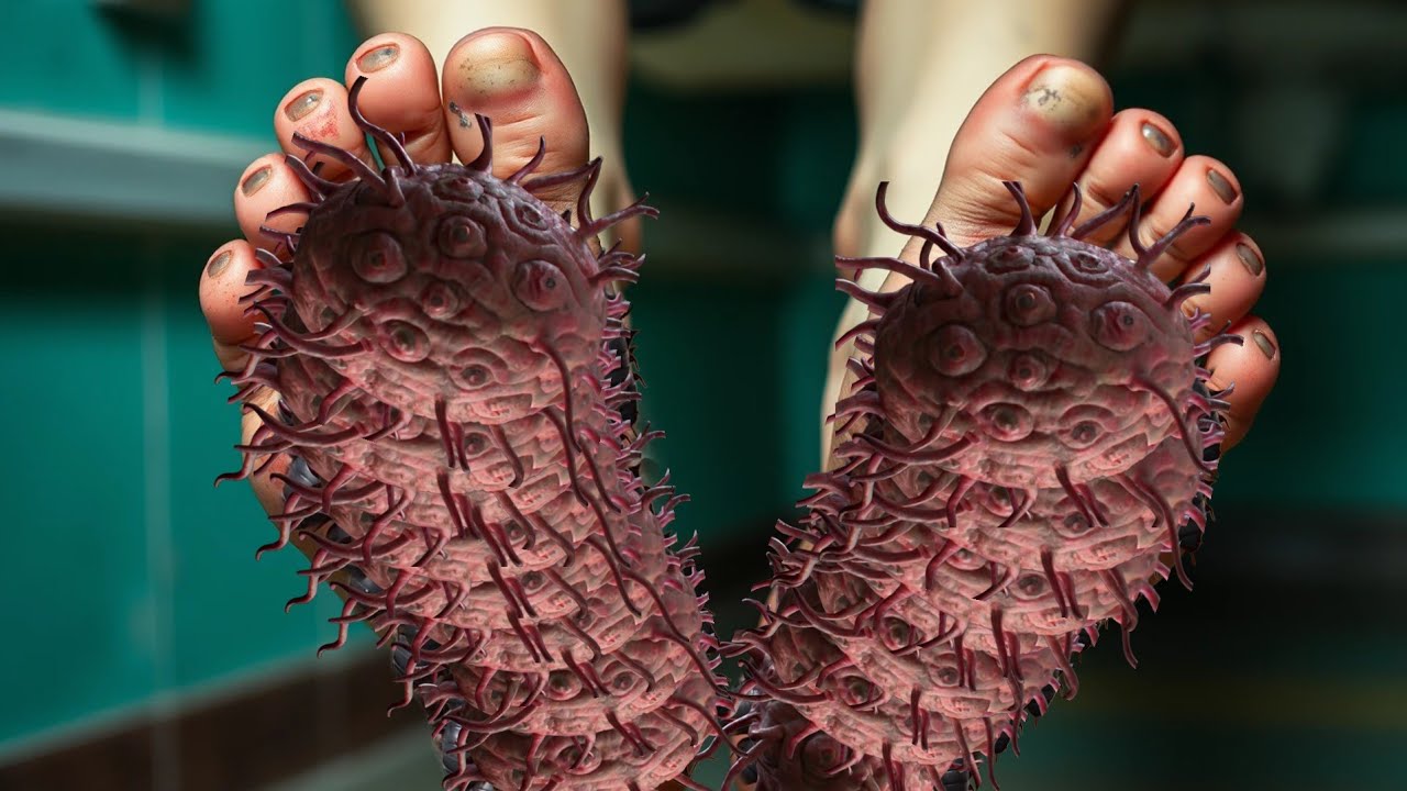 TREATMENT 2d Feet [ASMR animation] Removing cockroach from | aniy trick ...