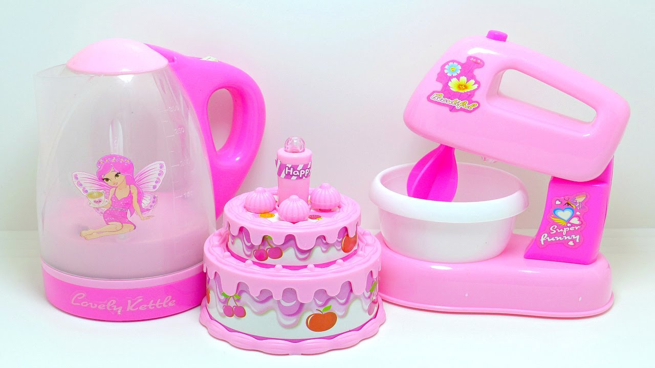 Miniature Kitchen Mixer Kettle Birthday Cake Appliance Toys for Kids ...