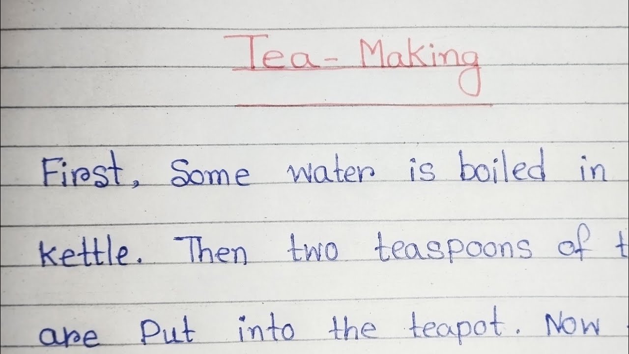 Tea -making// preparation for tea making//English writing. - YouTube
