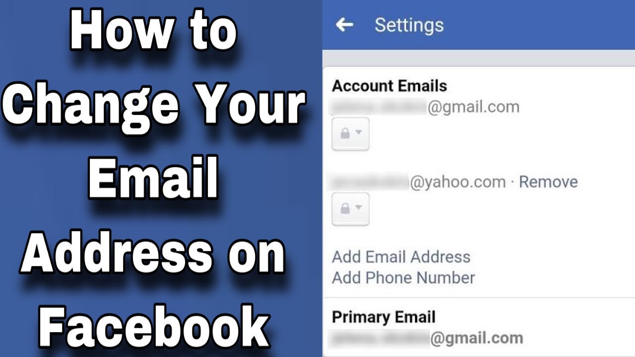 How to Change Your Email Address on Facebook | How to Change Facebook ...