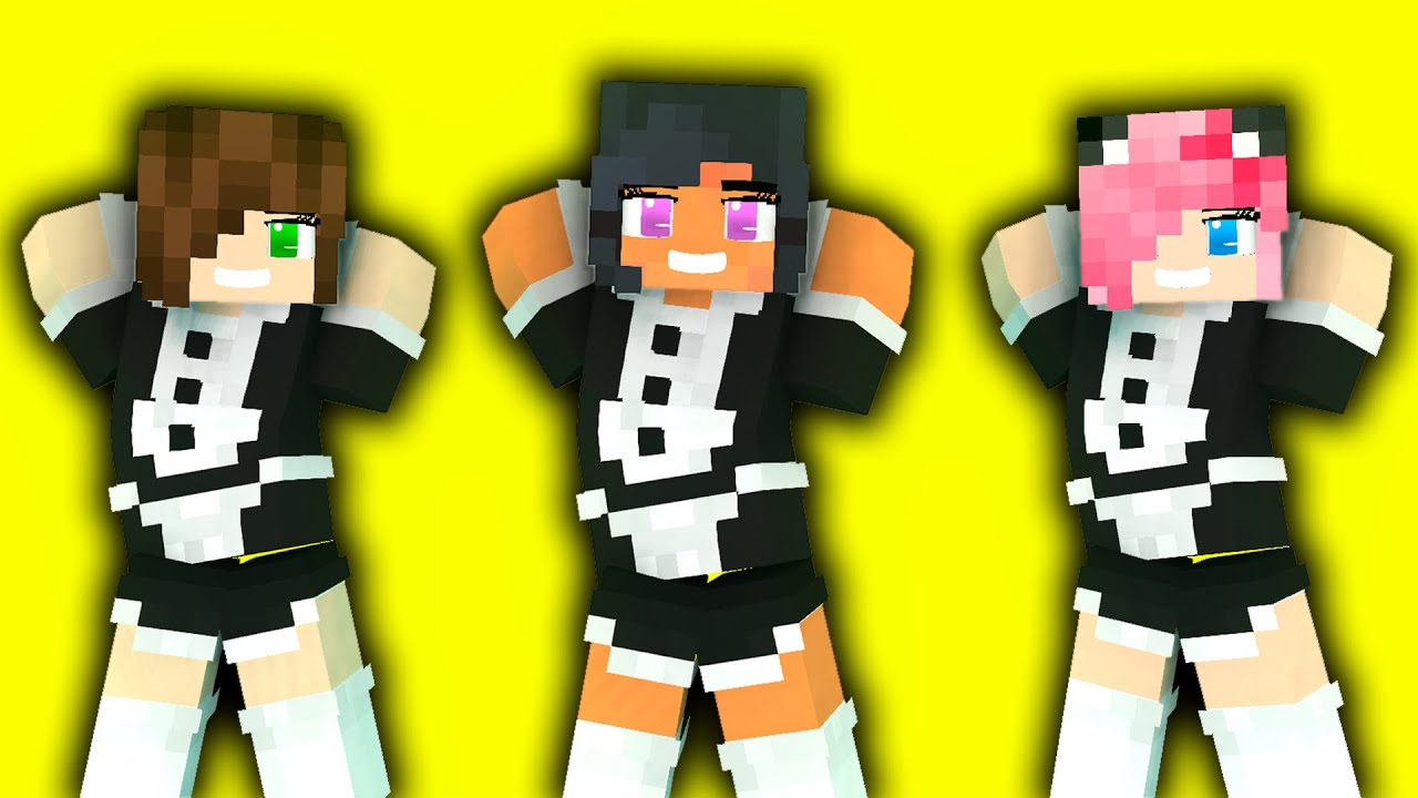 SUPER IDOL YAY ARIGATO LOVEFOOL APHMAU MAID CREW - MINECRAFT ANIMATION ...