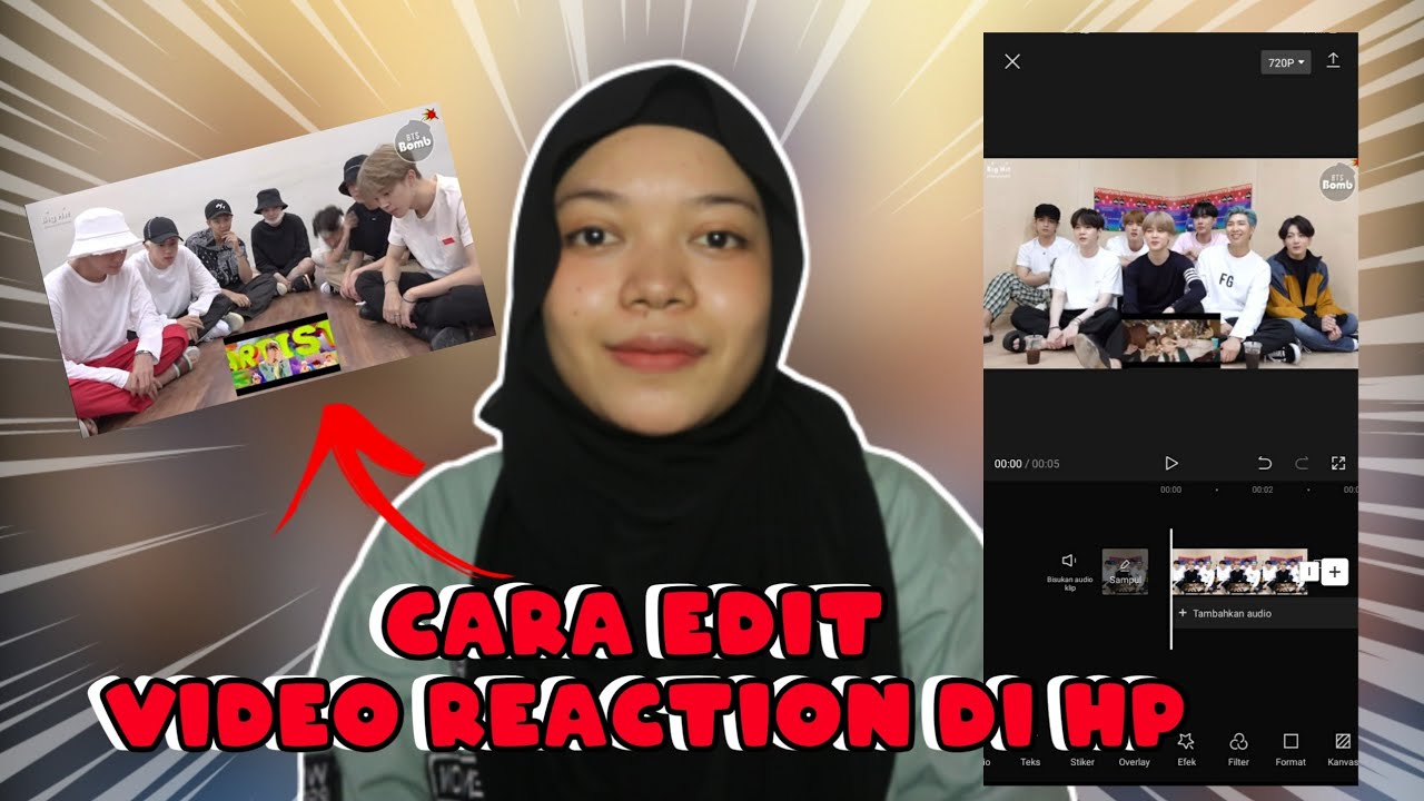 Cara Edit Video Reaction di Hp Pake Aplikasi Capcut - YouTube