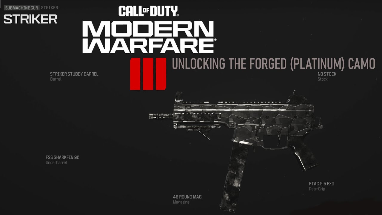 CALL OF DUTY - MODERN WARFARE 3 - UNLOCKING FORGED (PLATINUM) CAMO ...