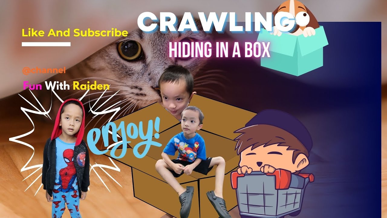 Why Kids Like Hiding in a Box - Have Fun Hiding & Crawling in a ...